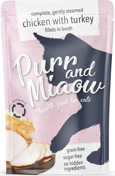 Pet Food Expert | Purr and Miaow Chicken with Turkey Fillets