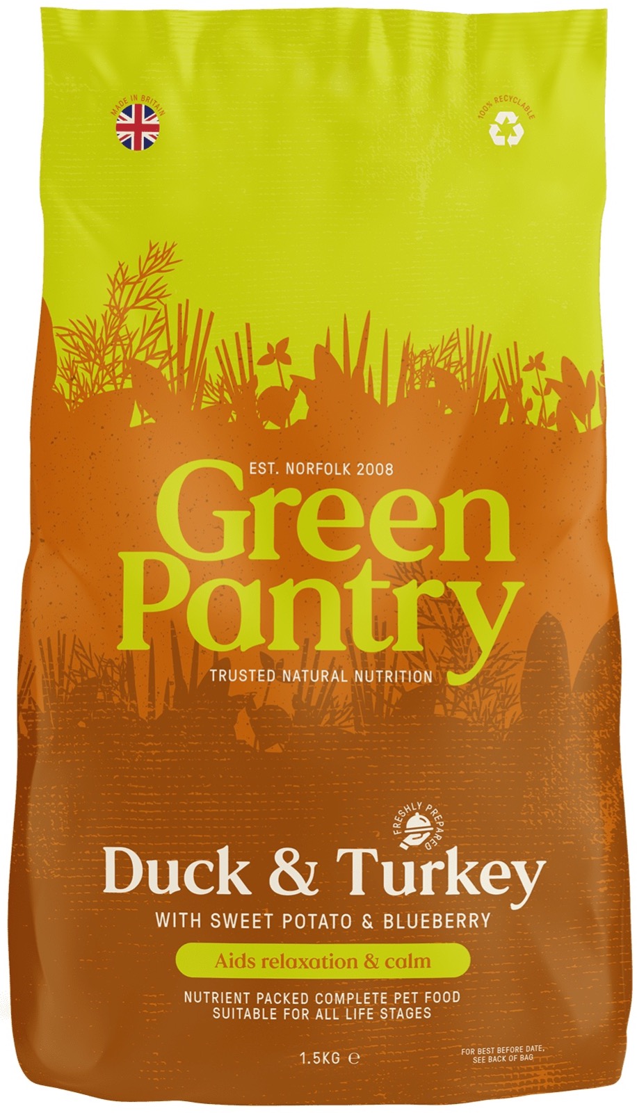Pet Food Expert | Green Pantry Duck & Turkey with Sweet Potato & Blueberry