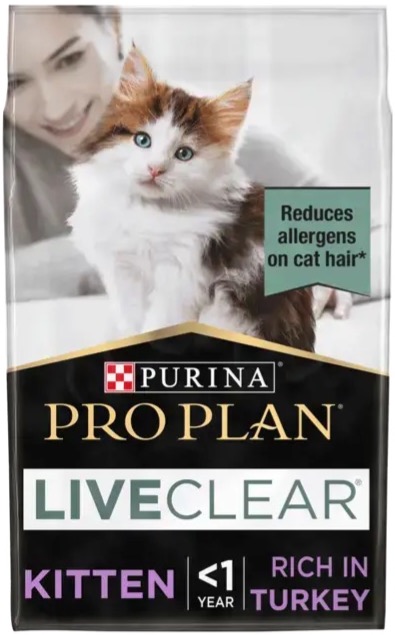 Pet Food Expert | Purina Pro Plan Kitten Allergen Reducing Liveclear Turkey