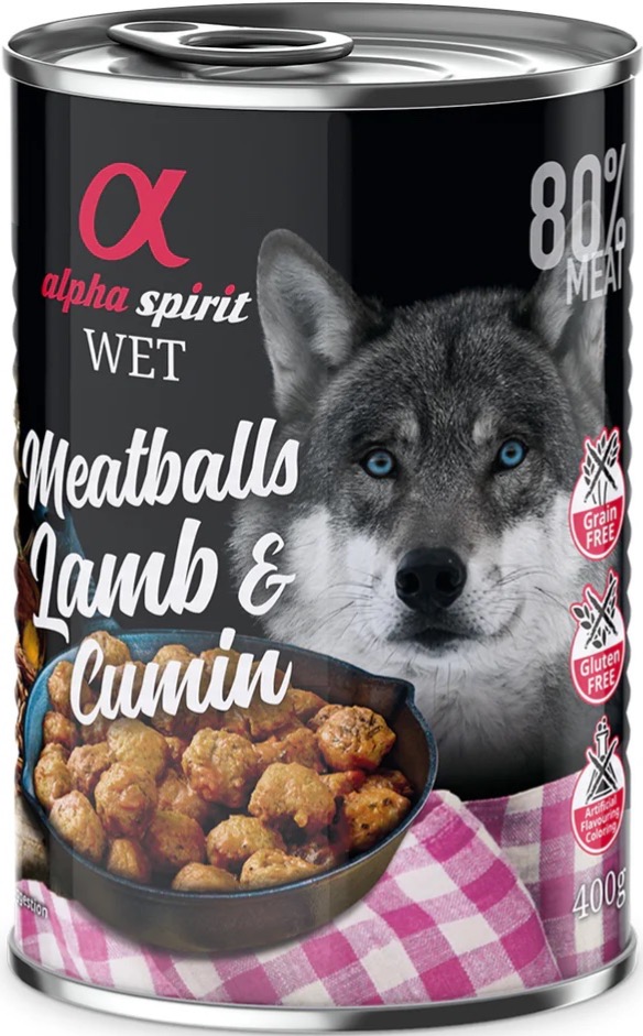 Pet Food Expert | Alpha Spirit Lamb with Cumin Canned Meatballs