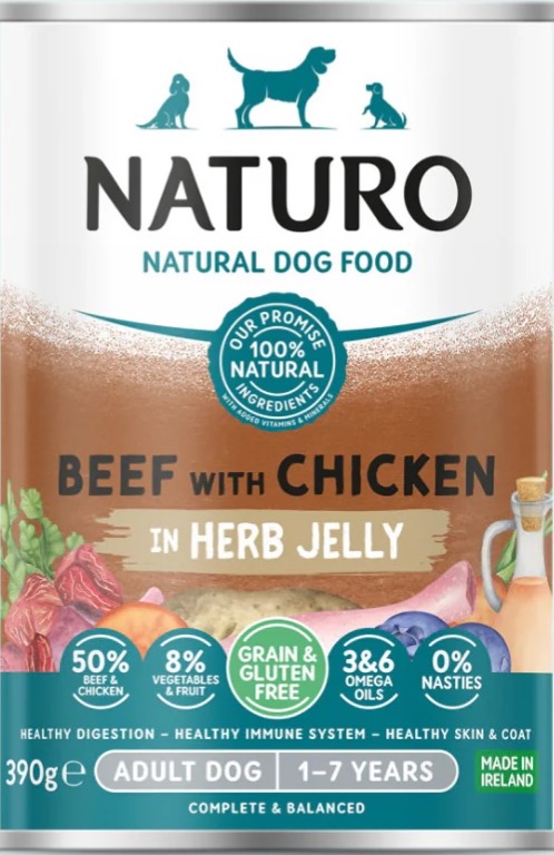Pet Food Expert | Naturo Adult Beef With Lamb In a Herb Jelly